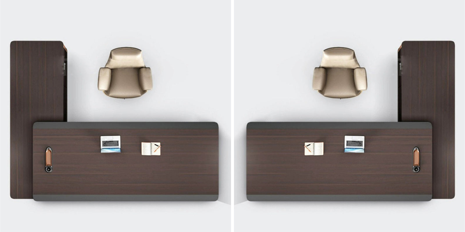 ErgoPro公式｜大型役員デスク おしゃれ 高級感 ワイヤレス充電器備え